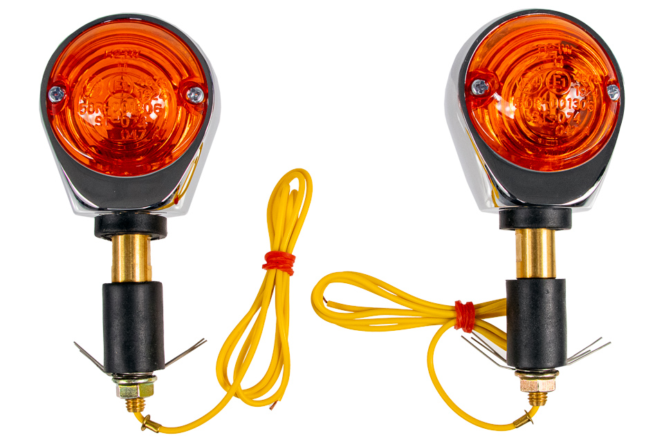 Classic Bar End Turn Signal Set - Chrome